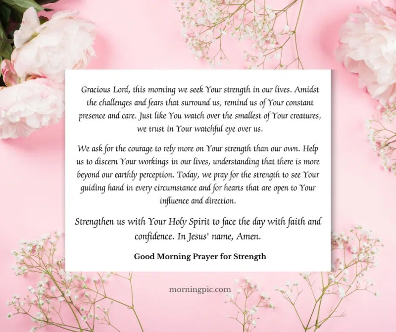 Good Morning Prayer For Strength - Good Morning Blessings